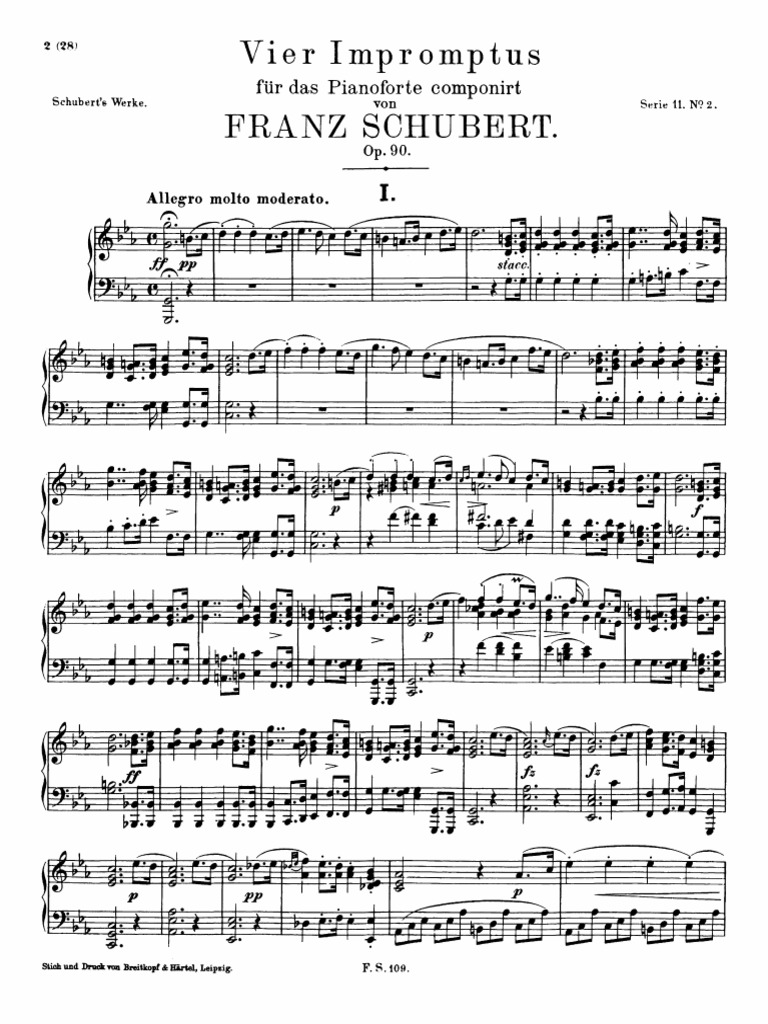 Robert Schubert Impromptu Op.90 No.1 | PDF