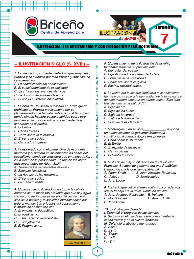 Historia Ciencias Semana 7 | PDF | Era de iluminacion