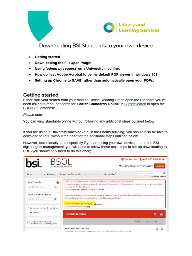 Downloading Bsi Standards To Your Own Device | PDF | Software ...