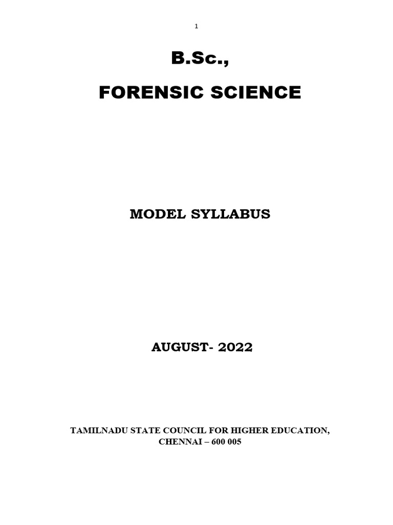 B.Sc. Forensic Science Syllabus 2022 | PDF | Crime & Violence | Crimes