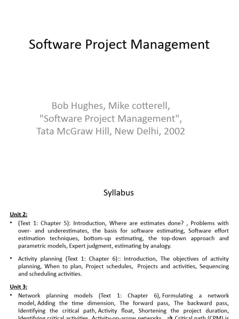 SPM-Unit 3-1 - Student | PDF | Software Development Process | Software Engineering