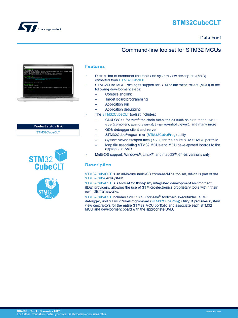 stm32cubeclt | PDF | Integrated Development Environment | Microcontroller