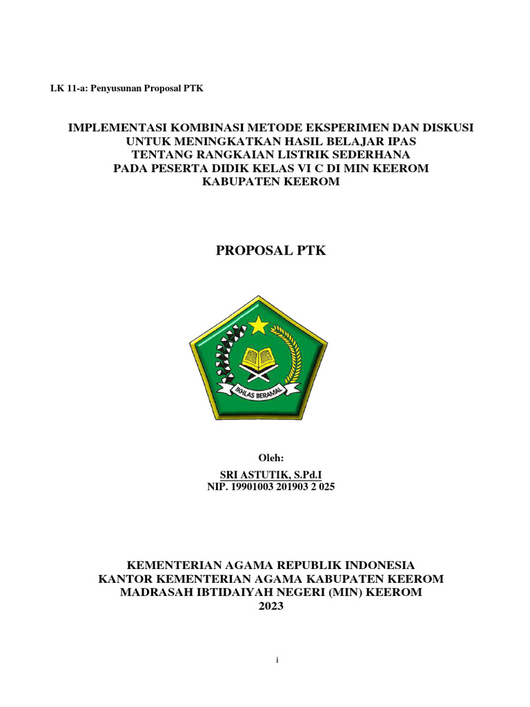 LK 11-Menyusun Proposal dan Instrumen PTK | PDF