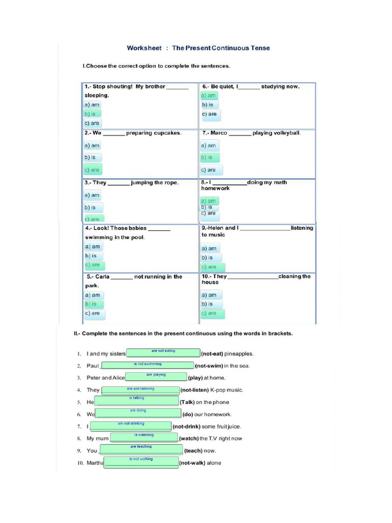 Present Continuos | PDF