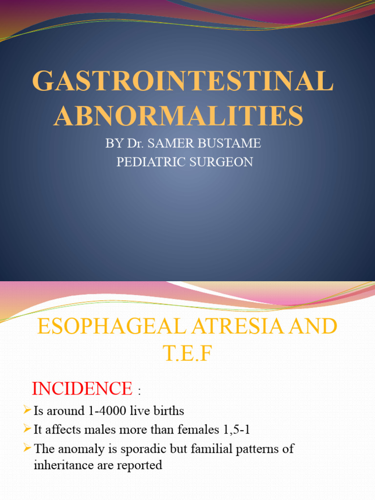 Gastrointestinal Abnormalities | PDF | Esophagus | Rectum