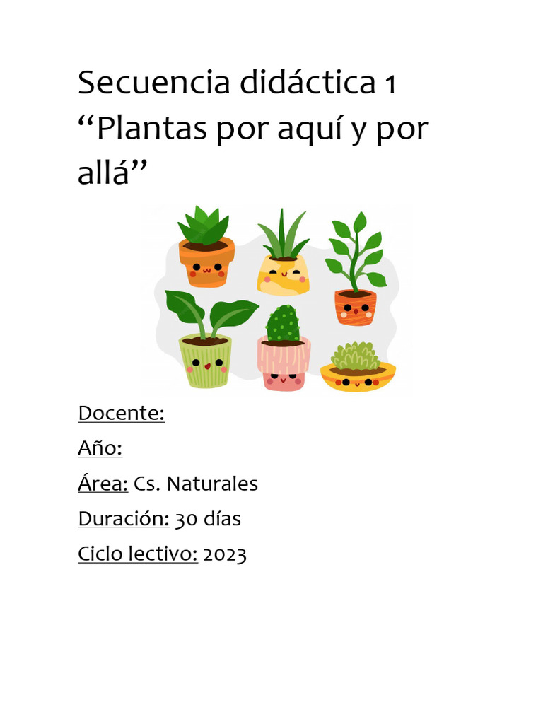 Secuencia 1 Cs Nat PLANTAS | PDF | Flores | Plantas