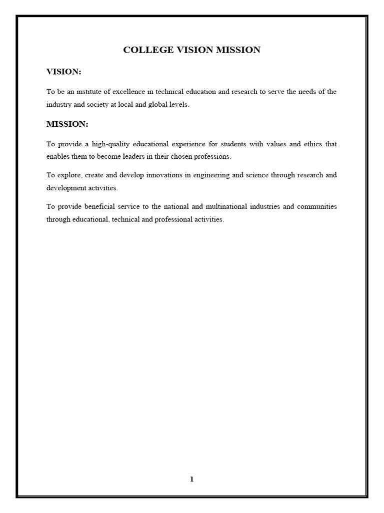 College Vision Mission | PDF | Oled | Liquid Crystal Display