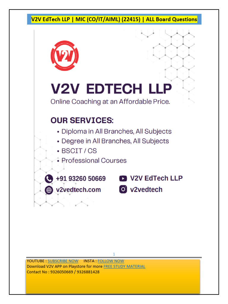 Super 25 MIC Questions V2V | PDF | Assembly Language | Integrated Circuit