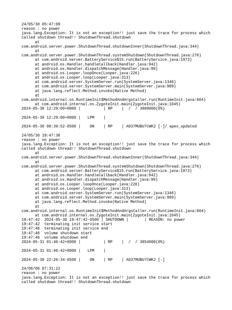 Power Off Reset Reason Backup Pdf Java Programming Language Programming Paradigms