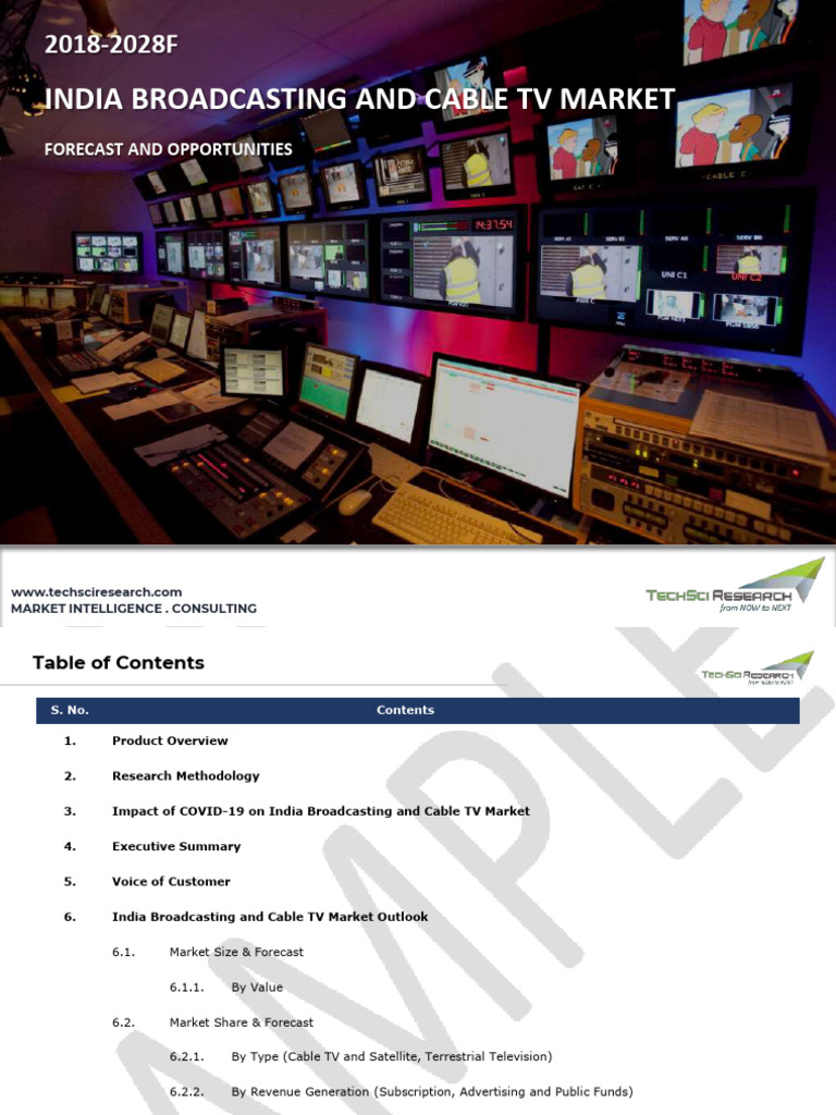India Broadcasting & Cable TV Market 2028 | PDF | Television | Cable ...