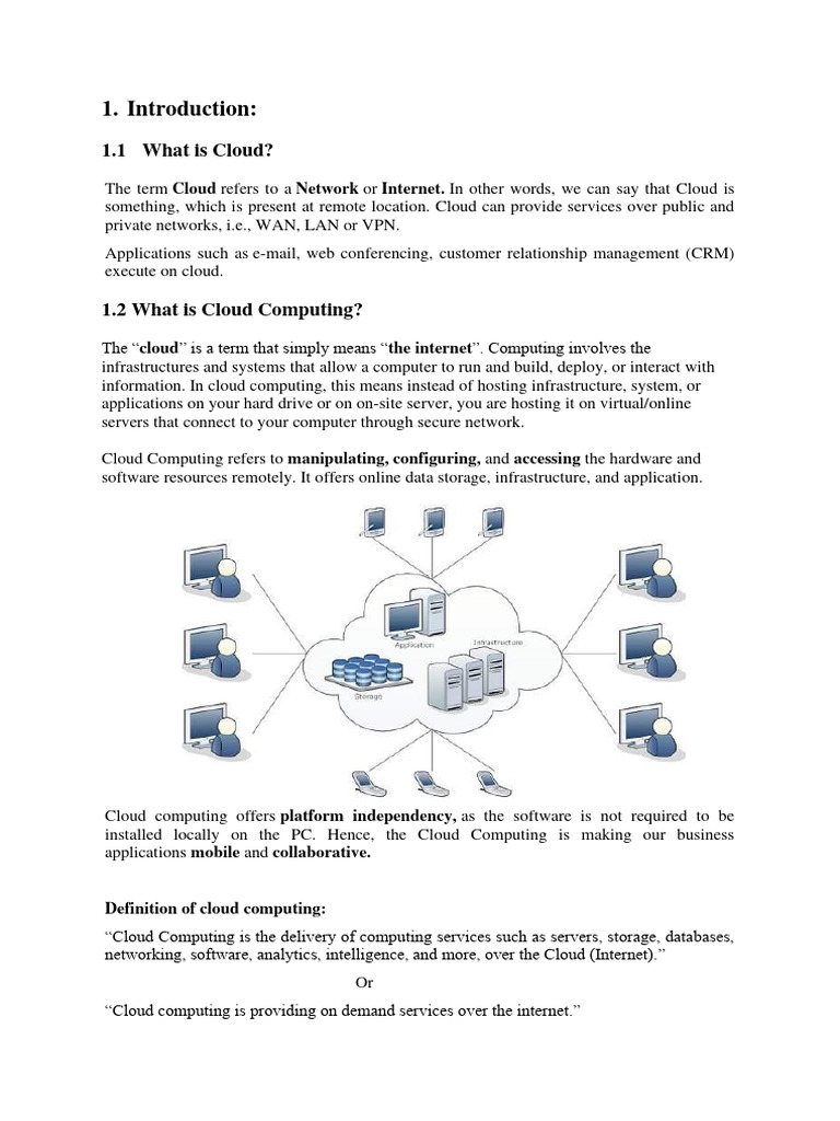 Unit 1 Cloud Computing Download Free Pdf Cloud Computing Internet