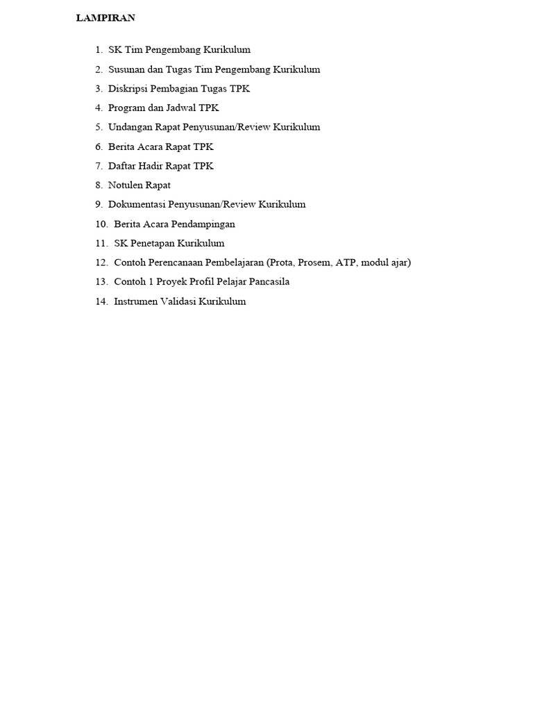 LAMPIRAN KOSP 2024 Fix | PDF