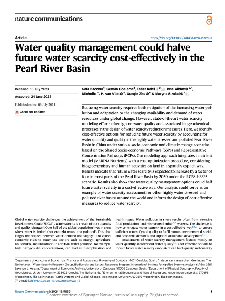 Water Quality Management Could Halve Future Water | PDF | Water ... Water Quality Management Could Halve Future Water | PDF | Water ...