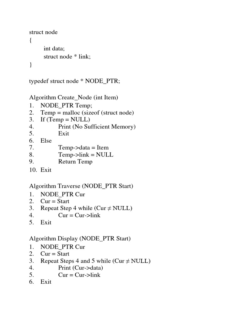Singly Linked Lists | PDF | Computer Programming | Algorithms And Data ... Singly Linked Lists | PDF | Computer Programming | Algorithms And Data ...