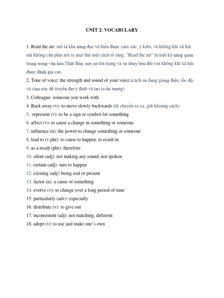 Vocabulary - Unit 2 - Students | PDF | Sustainability | Earth Sciences