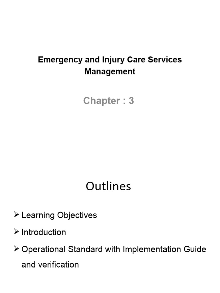 1.emergency and Injury Care Services Management | PDF | Emergency ...