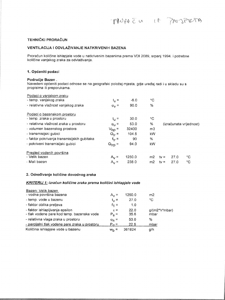 Proračun Za Bazen | PDF