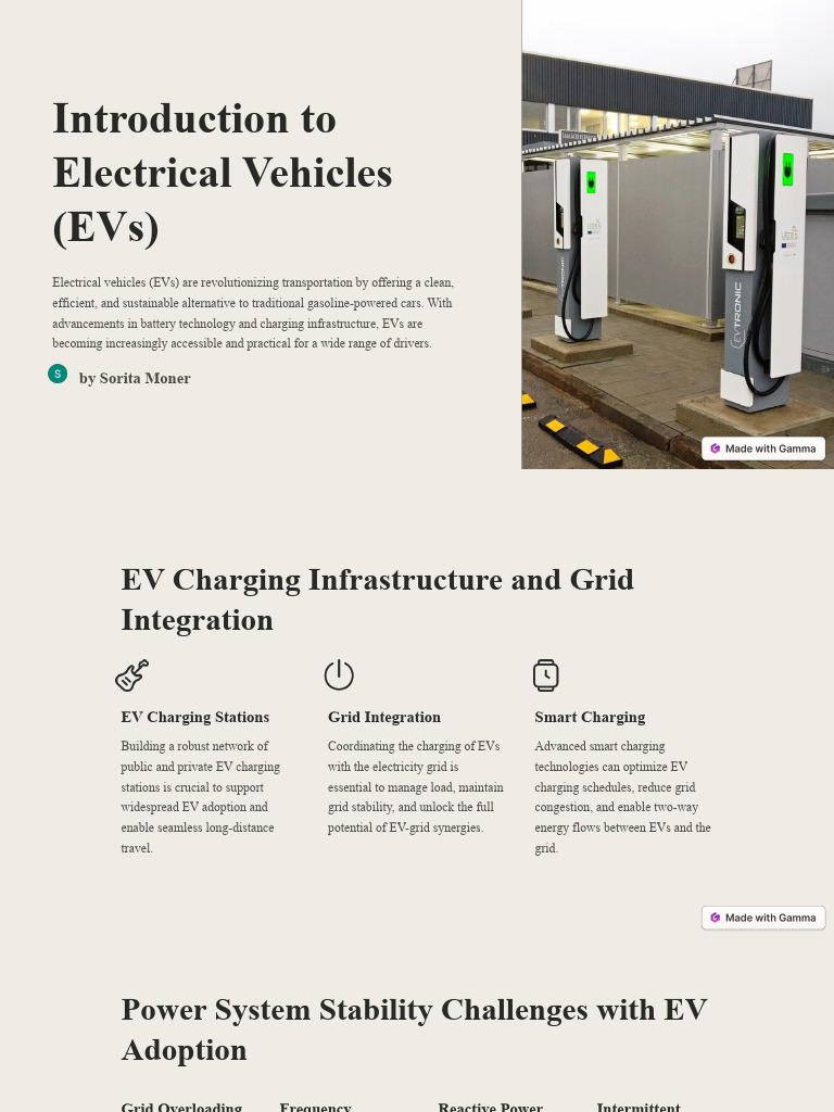 Introduction To Electrical Vehicles EVs | PDF | Electrical Grid | Electric Vehicle