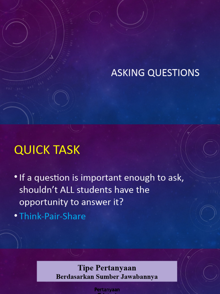Asking Questions | PDF | Knowledge | Information
