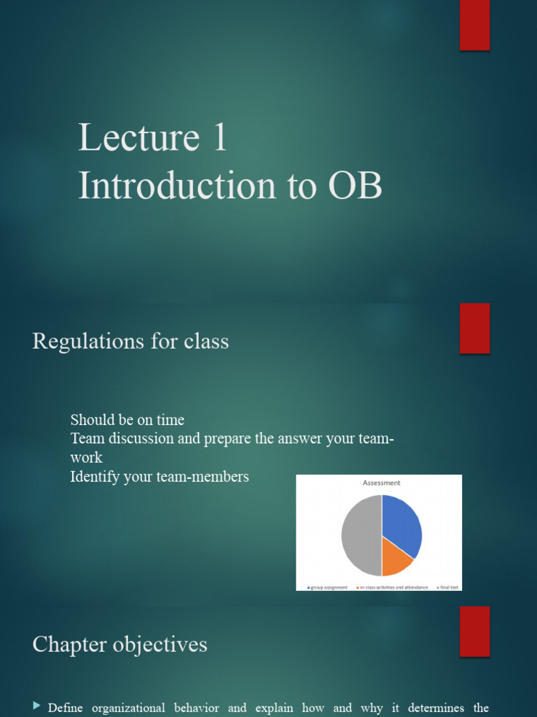 Chapter 1 - Introduction To OB | PDF | Goal | Behavior