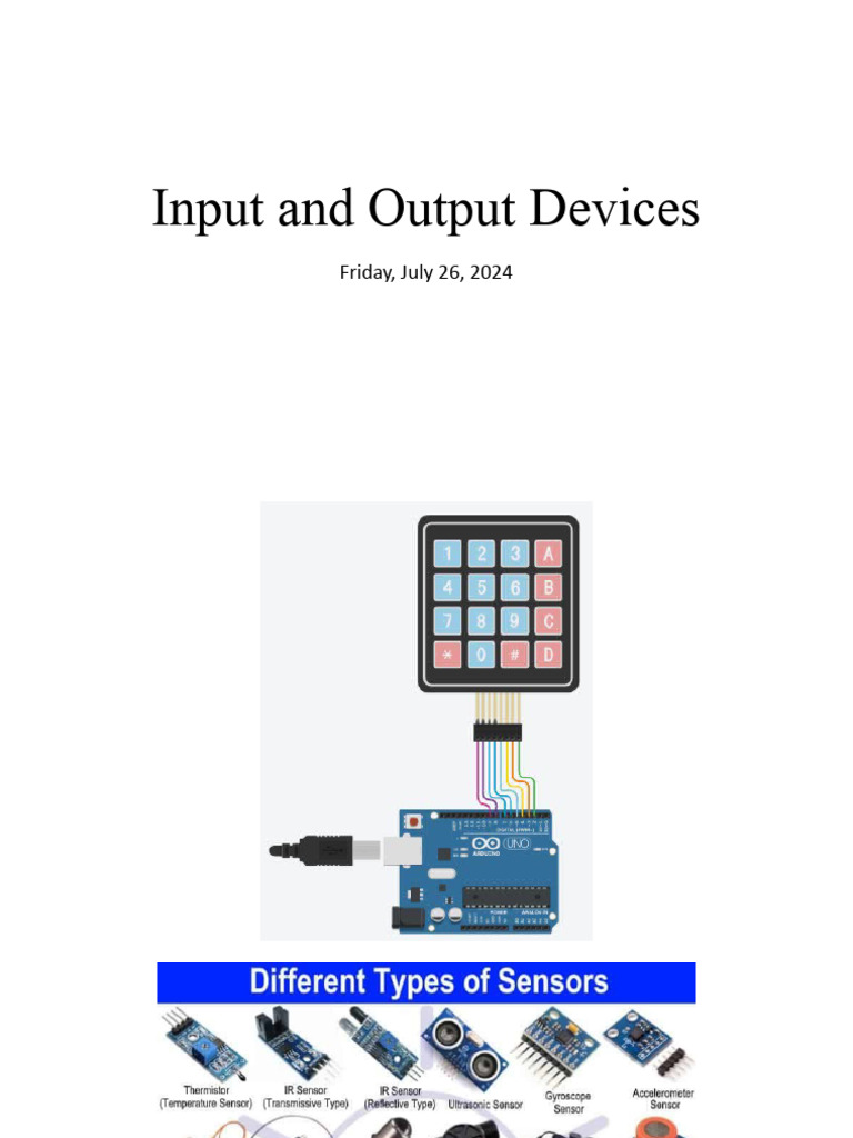 6 Input and Output Devices | PDF