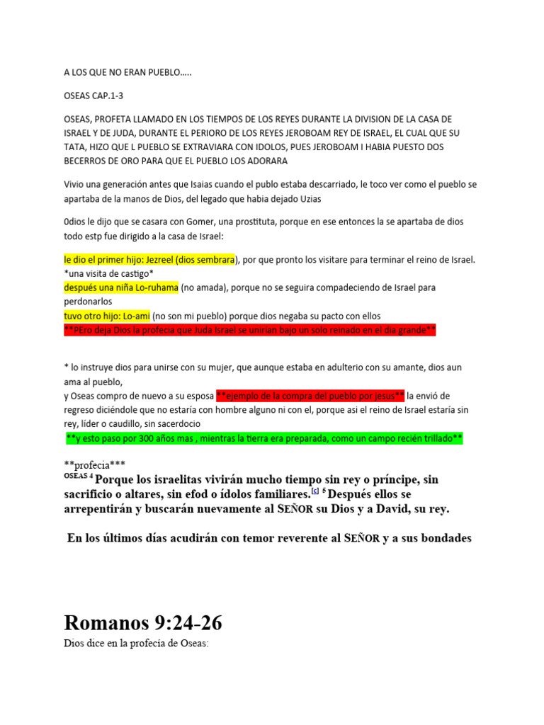 Profecías de Oseas: Amor y Redención | PDF | Religión y espiritualidad