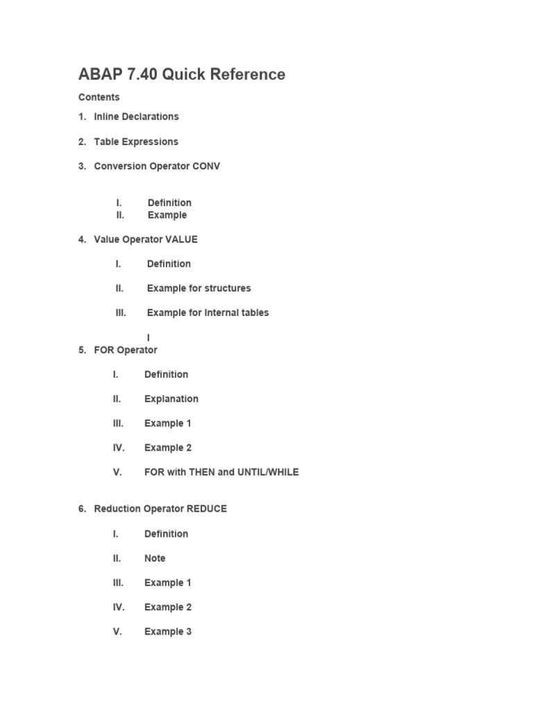 ABAP 7.40 and Cds ..Hana | PDF | Control Flow | String (Computer Science)