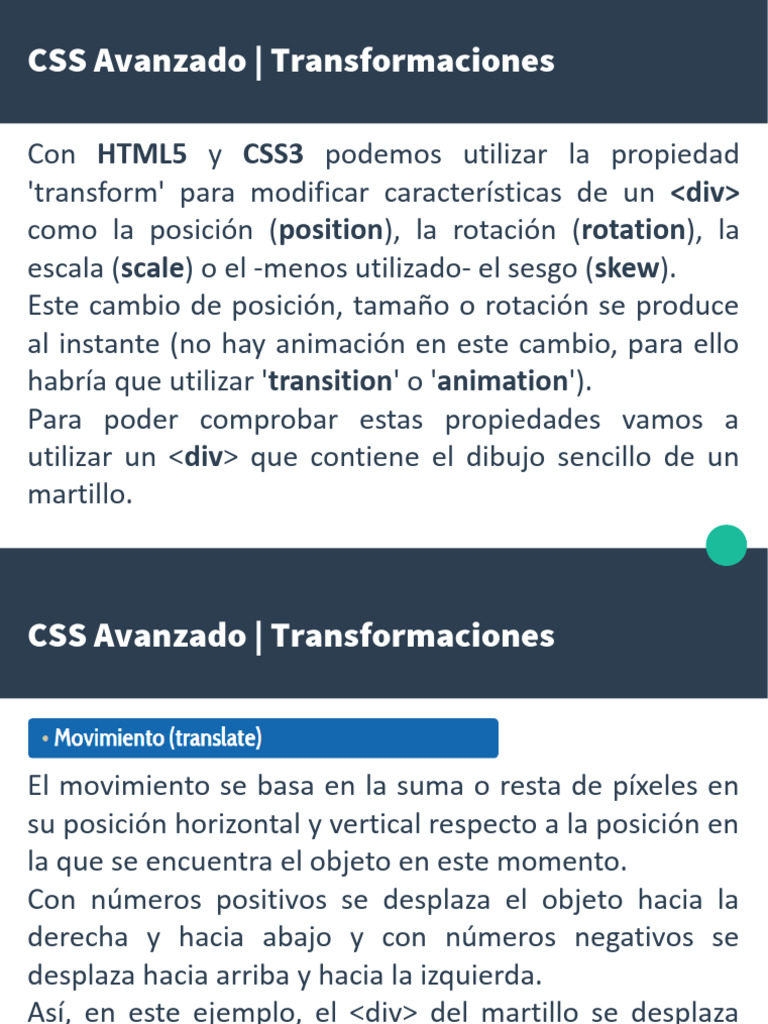 21 - Transformaciones CSS | PDF | Rotación
