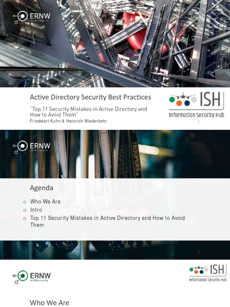 AD Security Best Practices | PDF | Password | Computer File