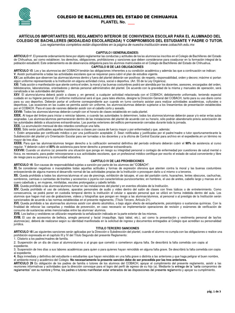 Carta Compromiso Reglamentos 2024-2025 | PDF | Evaluación