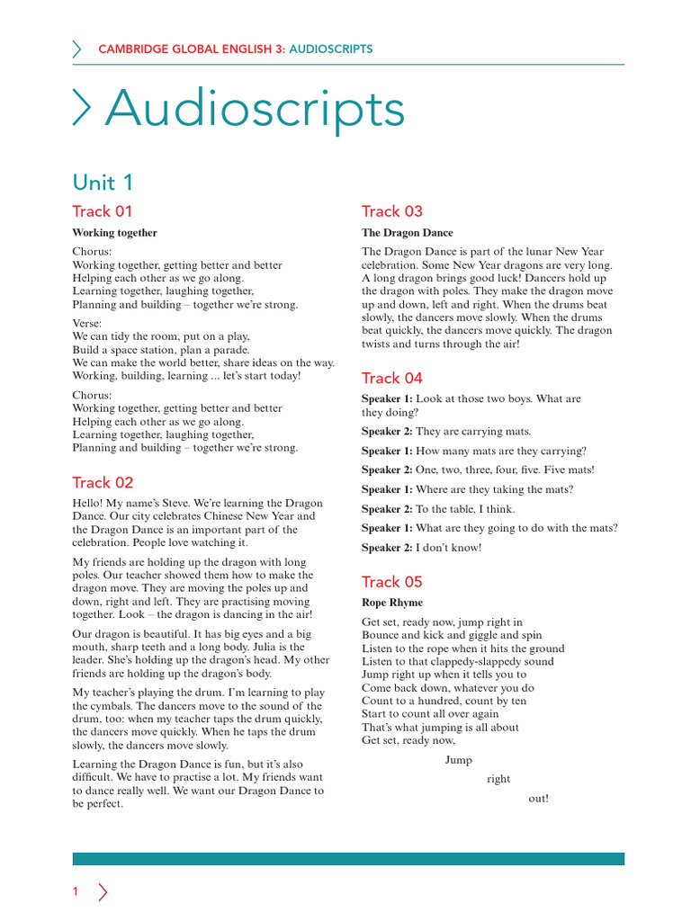 GE 3 Audioscripts | PDF | Desert | Camouflage