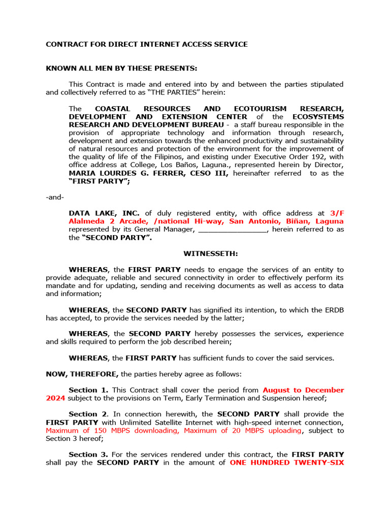 Draft Contract Data Lake EDITED | PDF | Defamation | Malware