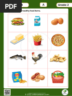 Healthy Food Worksheets for Grade 1 | PDF | Foods | Meal