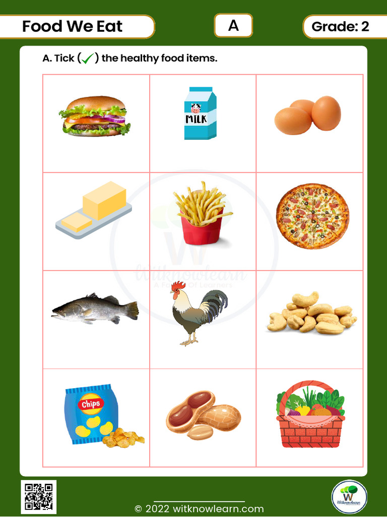 food-we-eat-worksheet-for-class-2-0-2022-22-08-125618 | PDF | Foods | Meal