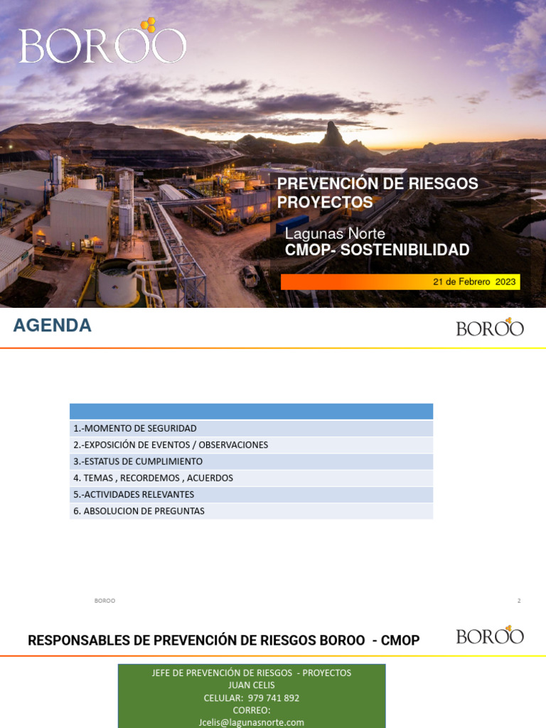 Prevención Proyectos - CMOP 20022023 | PDF