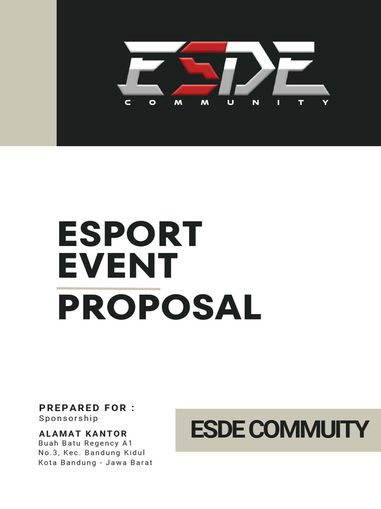Proposal Jabar Esport Championship | PDF