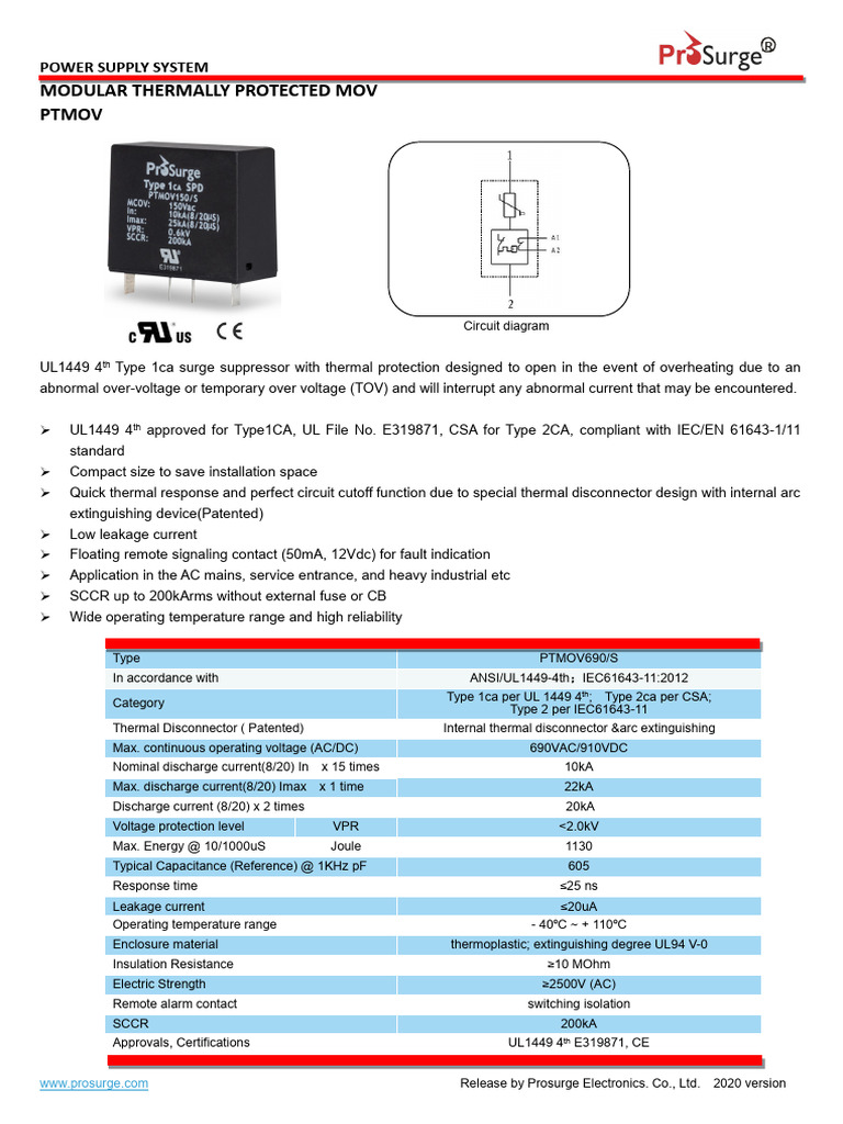 Ptmov690-S (DC SPD) | PDF | Electronic Engineering | Manufactured Goods