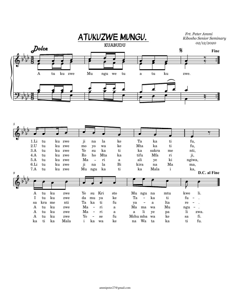 Kibosho Seminary Hymn | PDF