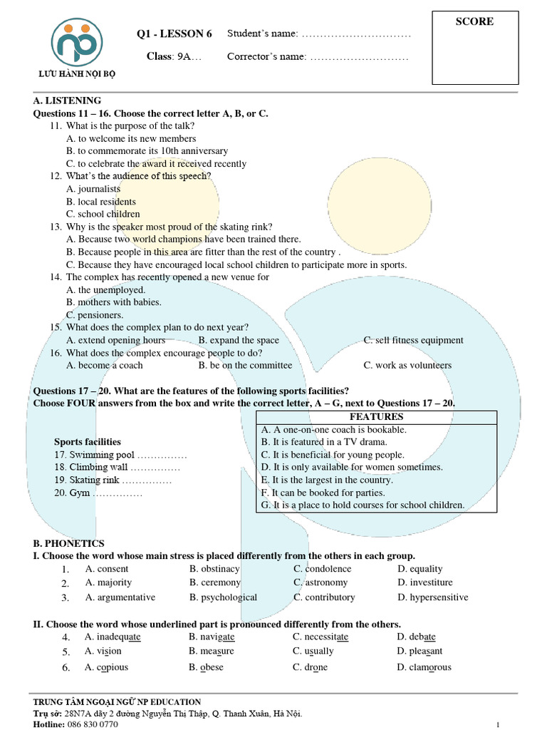Student's Name: Corrector's Name: : Q1 - Lesson 6 Score | PDF | Sacagawea | Lewis And Clark ...