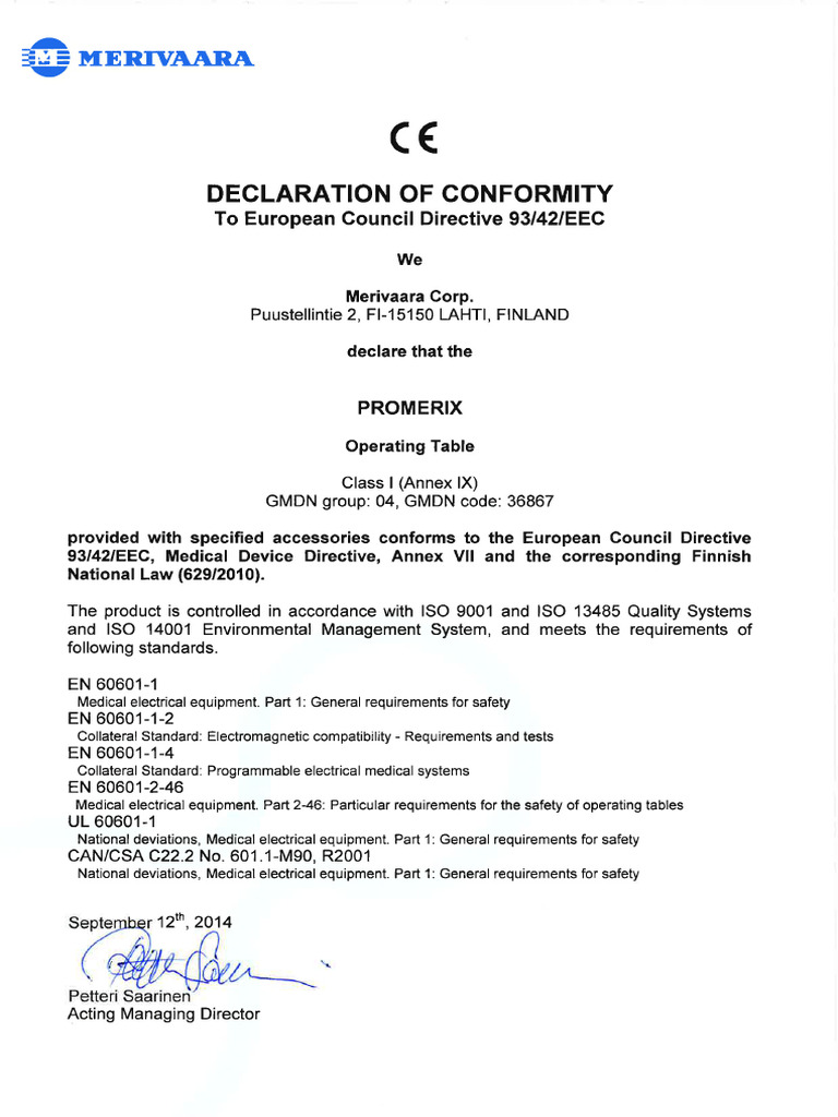 1.8 - Merivaara EC Declaration | PDF