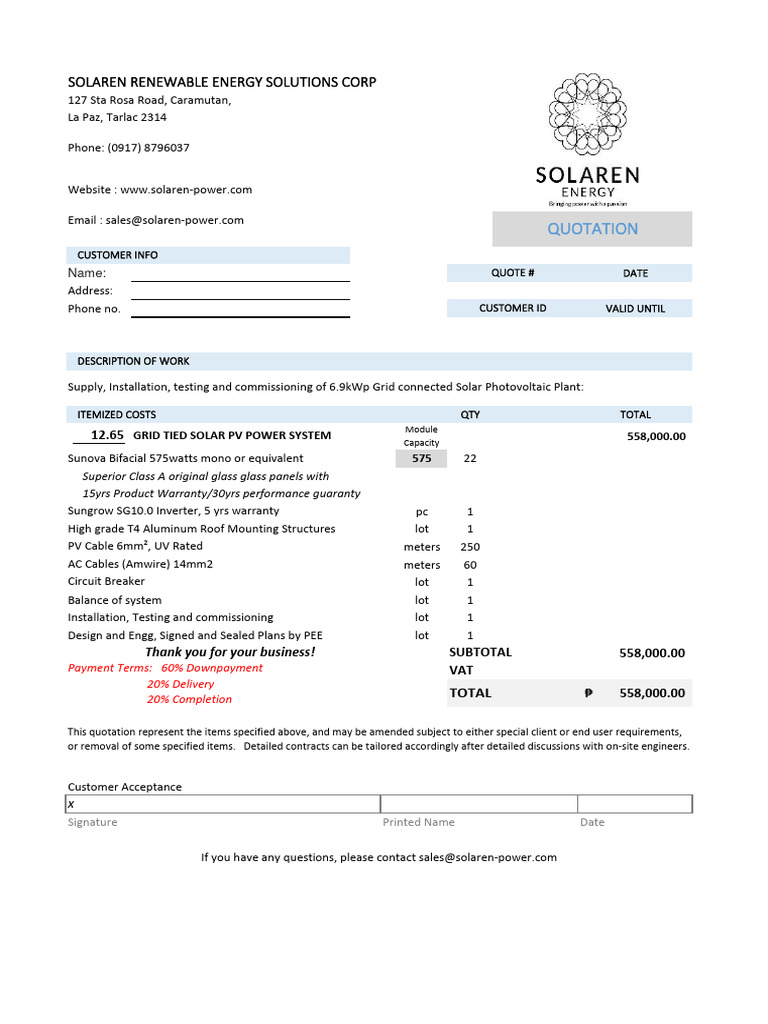 Solaren Solar Plus Package 12.6kWp | PDF | Photovoltaics | Alternating ...