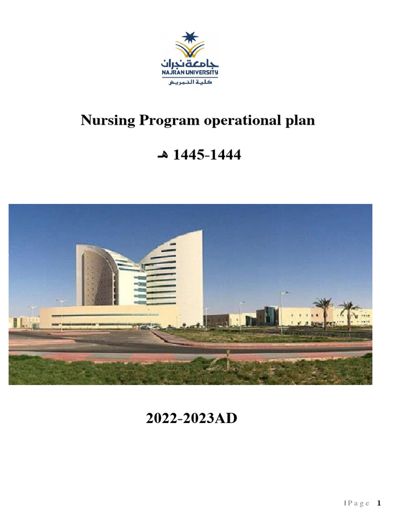 Nursing Program Operational Plan 2022-2023 | PDF | Nursing | Strategic ...