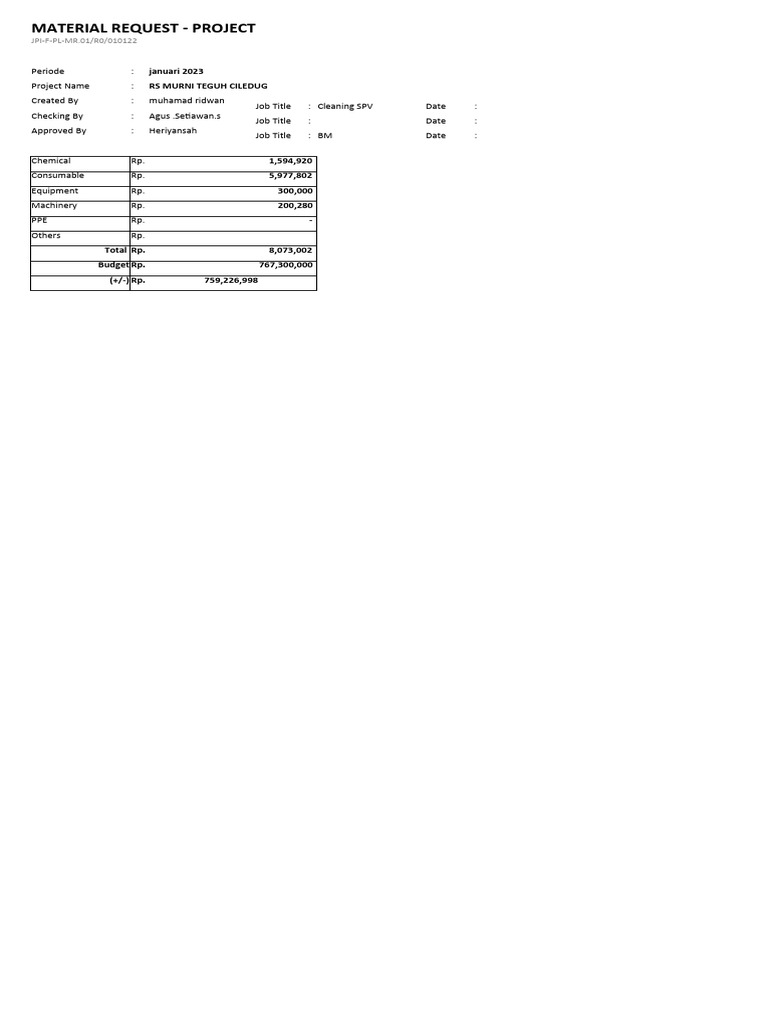 MR Rs .Murni Teguh .Jan 2023 | PDF | Personal Protective Equipment ...