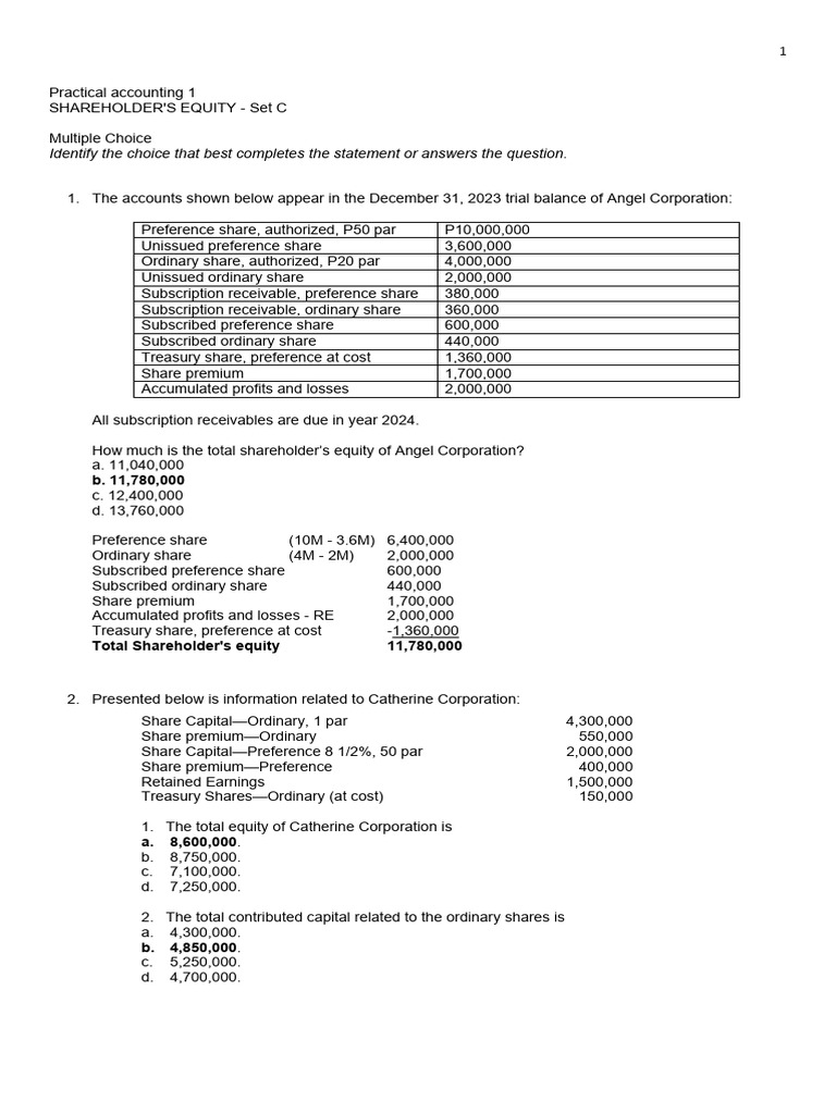 Shareholder's Equity Analysis 2024 | PDF | Dividend | Treasury Stock