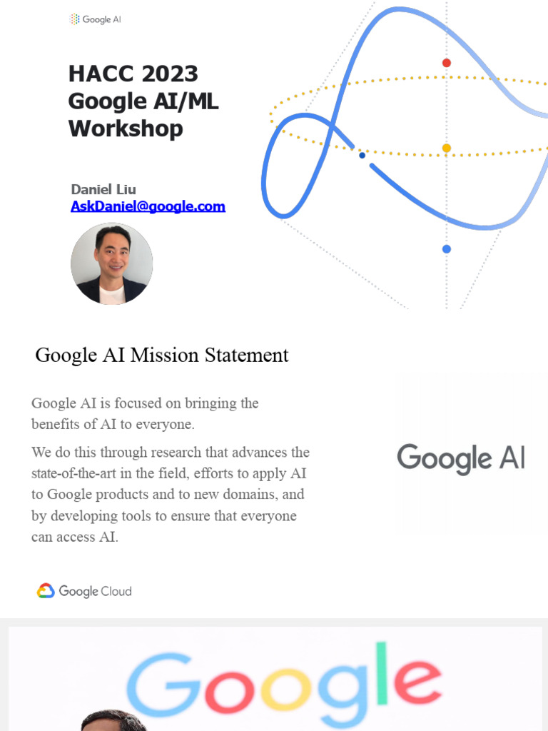 Hacc 2023 Google Ai - ML Workshop | PDF | Artificial Intelligence | Intelligence (AI) & Semantics
