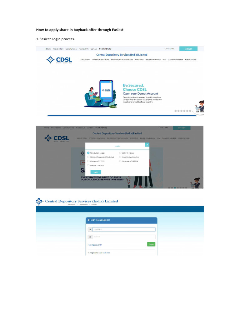 How To Apply Share in Buyback Offer | PDF | Business | Finance & Money ...