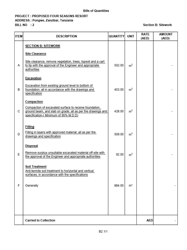 Draft BOQ | PDF | Concrete | Building Engineering