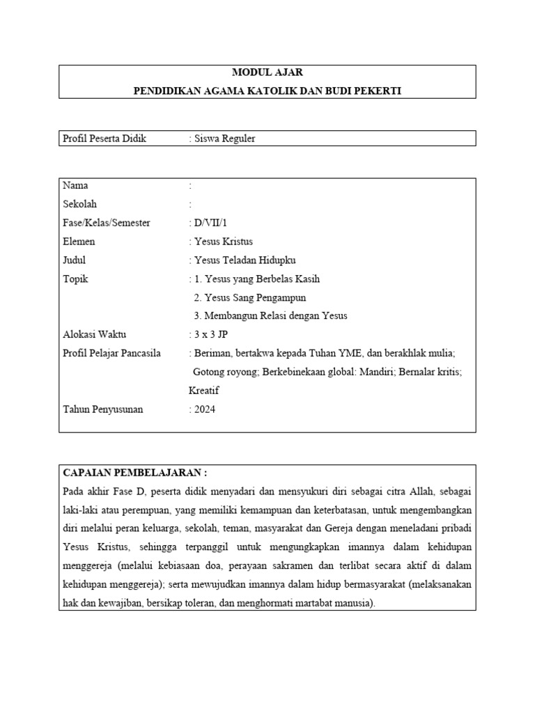 Modul Ajar Kelas Vii - Bab Iv | PDF