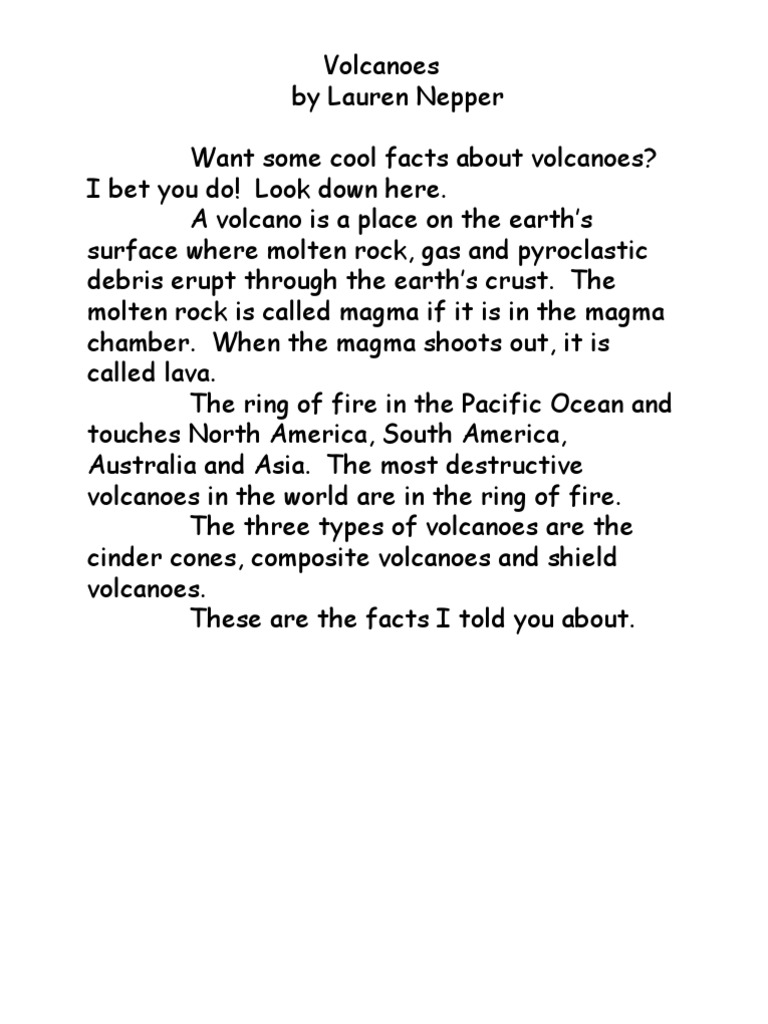Volcano Stories | PDF | Volcano | Lava