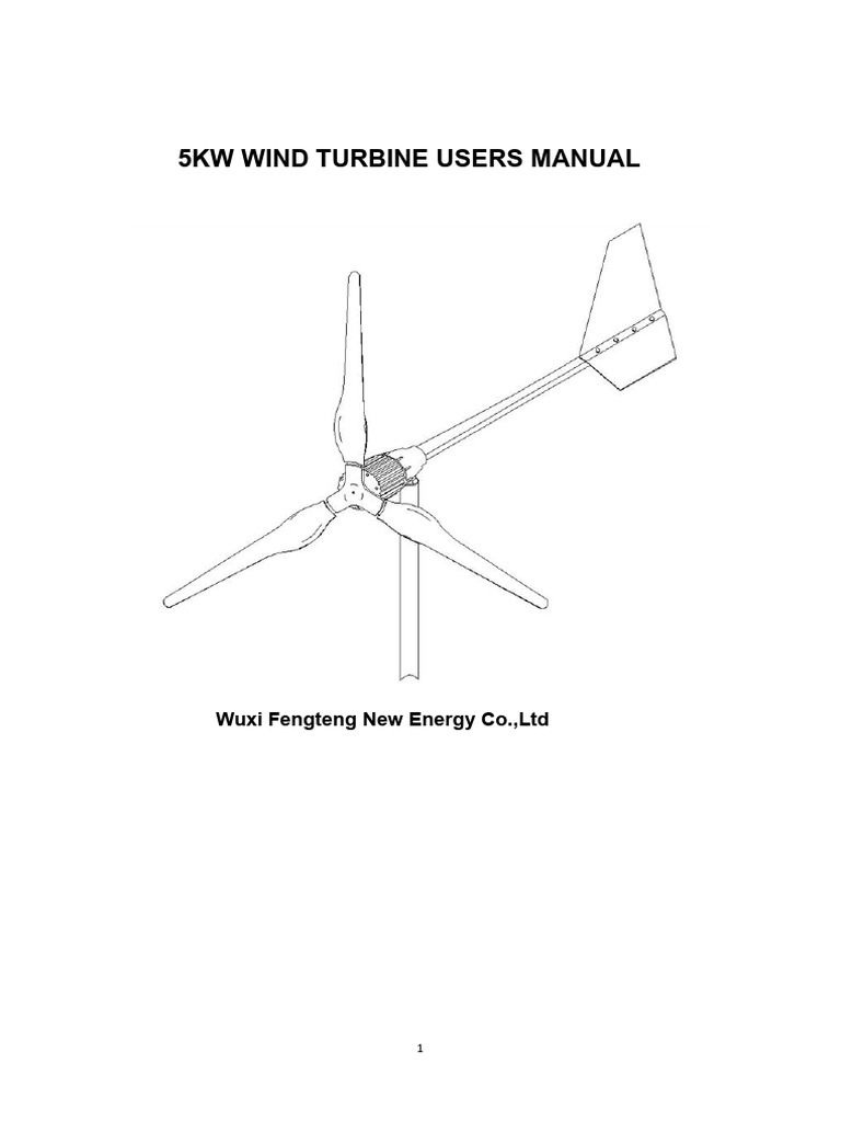 5kw user manual | Download Free PDF | Wind Turbine | Electric Generator